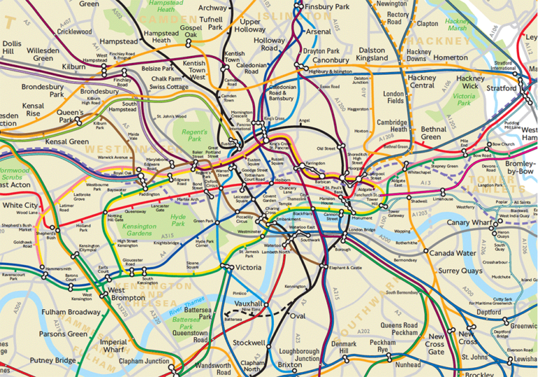 The Geographical London Connections map - motasdesign